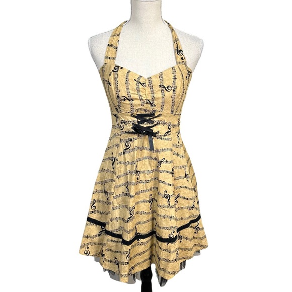 Hot Topic | Dresses | Hot Topic Sheet Music Note Halter Dress Size M ...